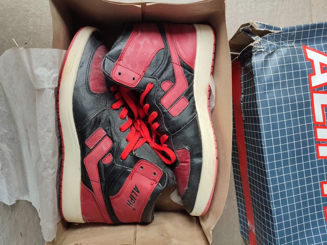 ALIPH Jordan Hitam Merah, Men's Fashion, Footwear, Sneakers on Carousell