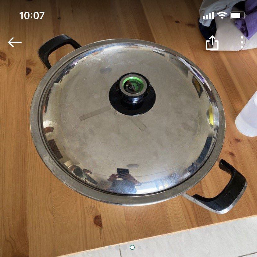 AMC Stainless cooking wok ( big size), Furniture & Home Living ...