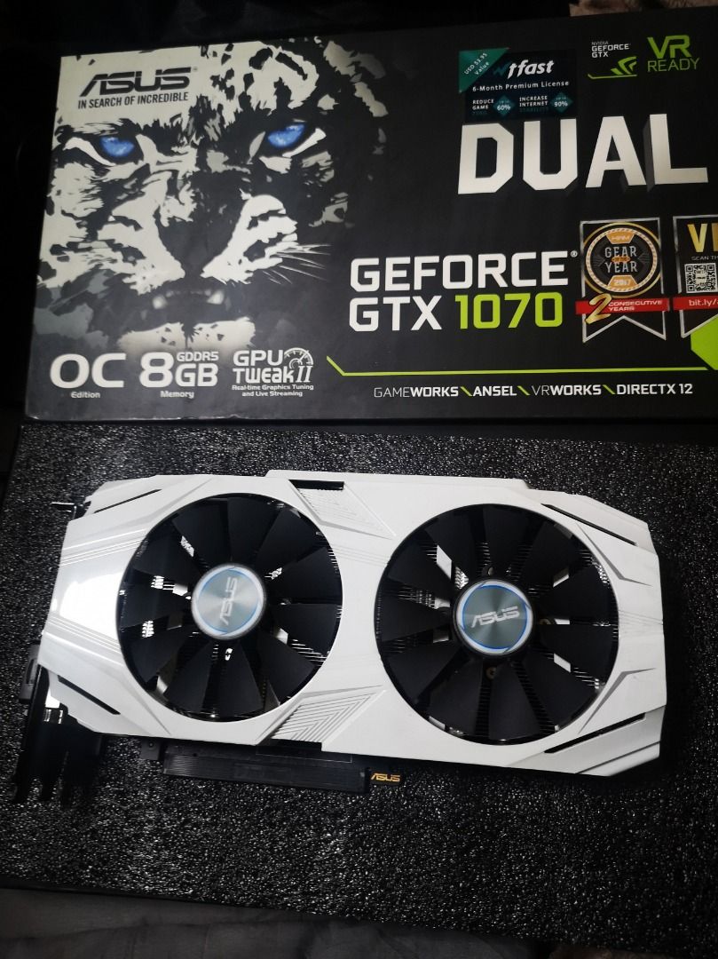 ASUS GTX 1070 Dual OC, Computers & Tech, Parts & Accessories, Computer ...