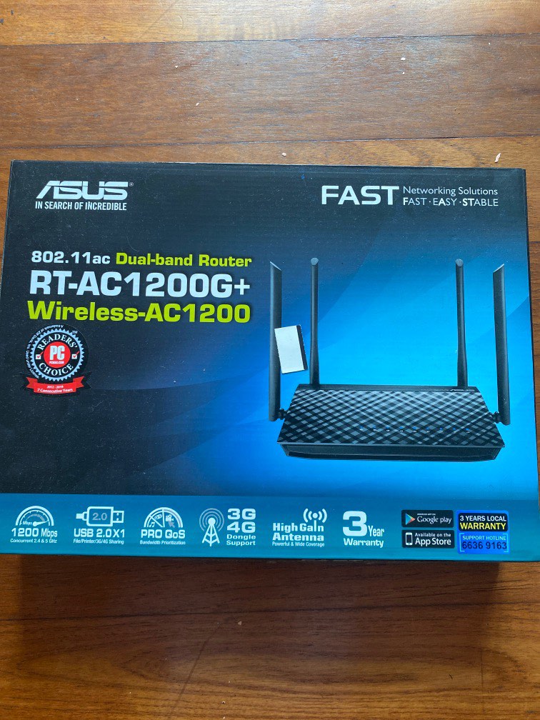 Asus RT-AC1200G+ Router, Computers & Tech, Parts & Accessories ...