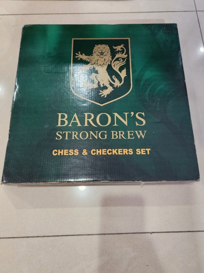 Baron Glass Chess Board with Shot glasses, Hobbies & Toys, Memorabilia ...