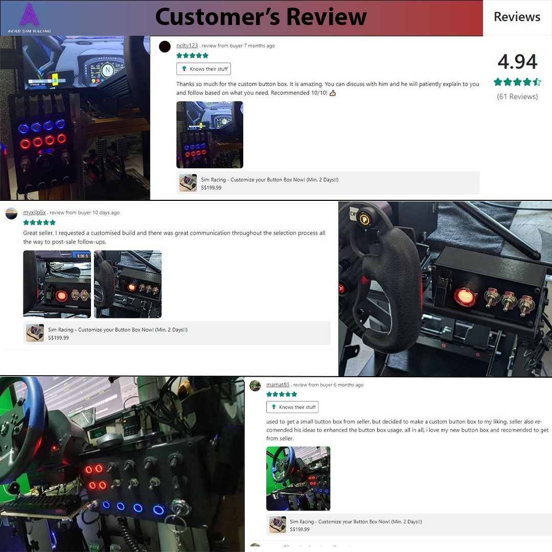 Basic Trucker Sim Racing Button Box / Flight Simulator / Racing ...