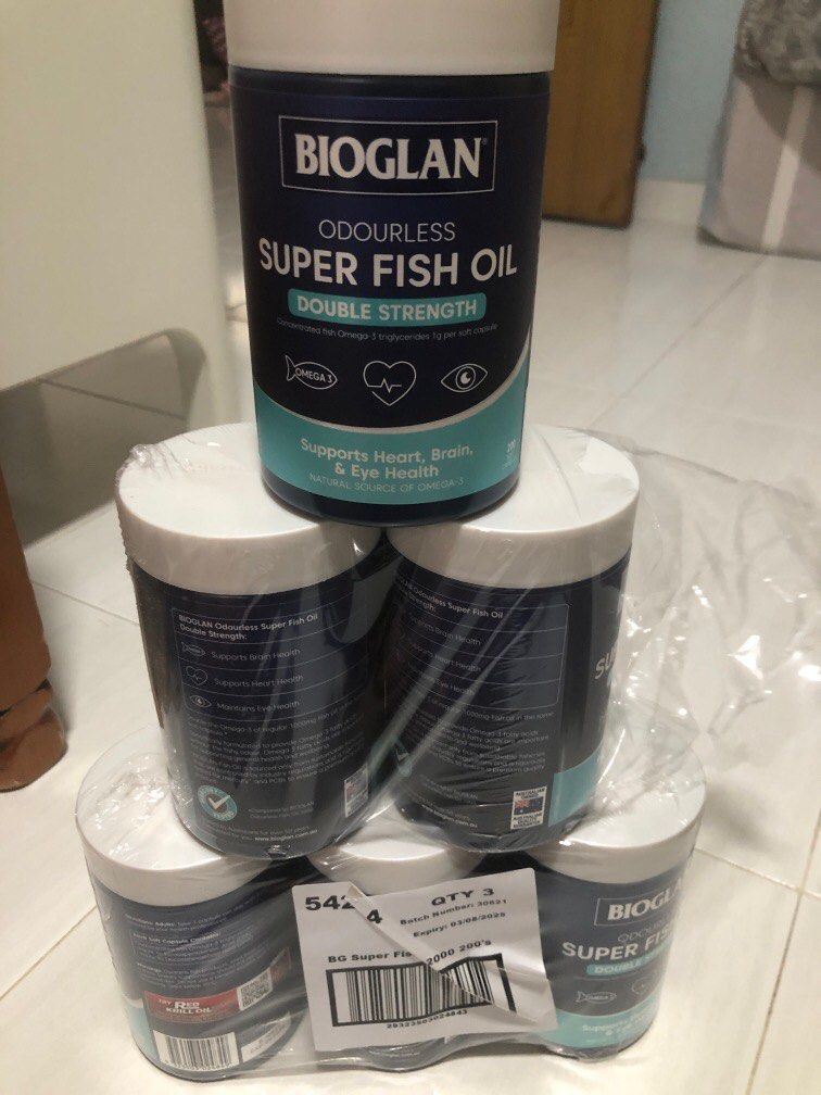 Bioglan super fish oil, 1000mg (200 tablets), Health & Nutrition ...
