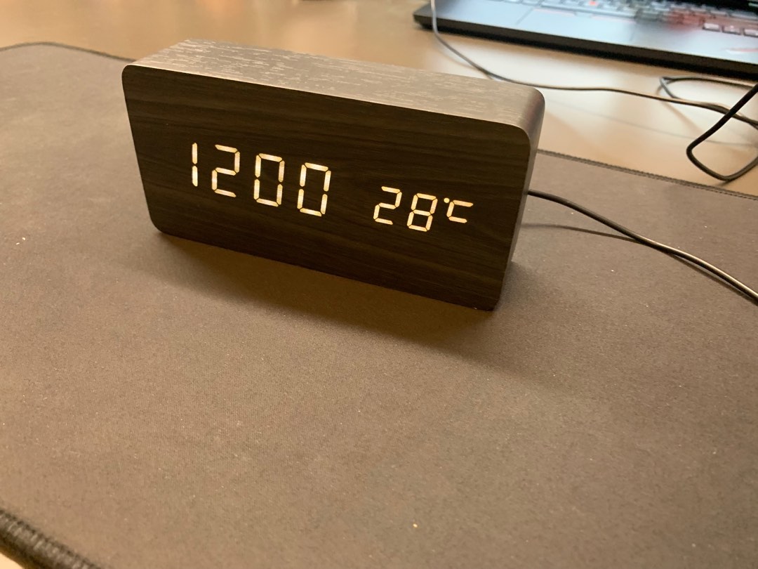 Black nice looking digital clock, Furniture & Home Living, Home Decor ...