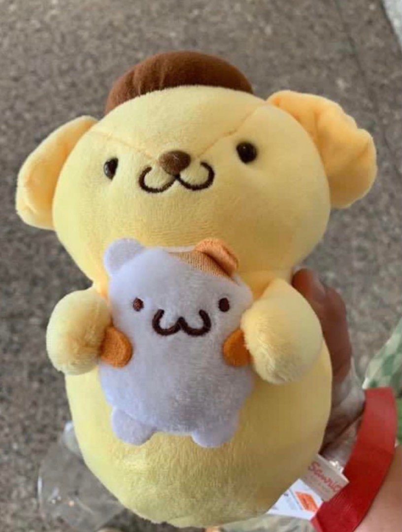 BN Brand New Sanrio Pompompurin Golden Retriever Dog with Cat Plush Toy ...