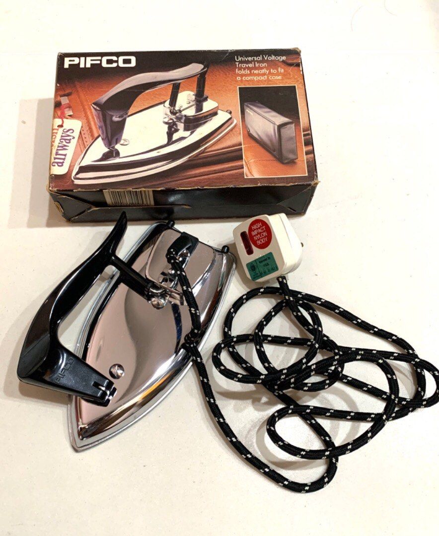 Vintage PIFCO Travel Iron foldable handle from England in good working ...