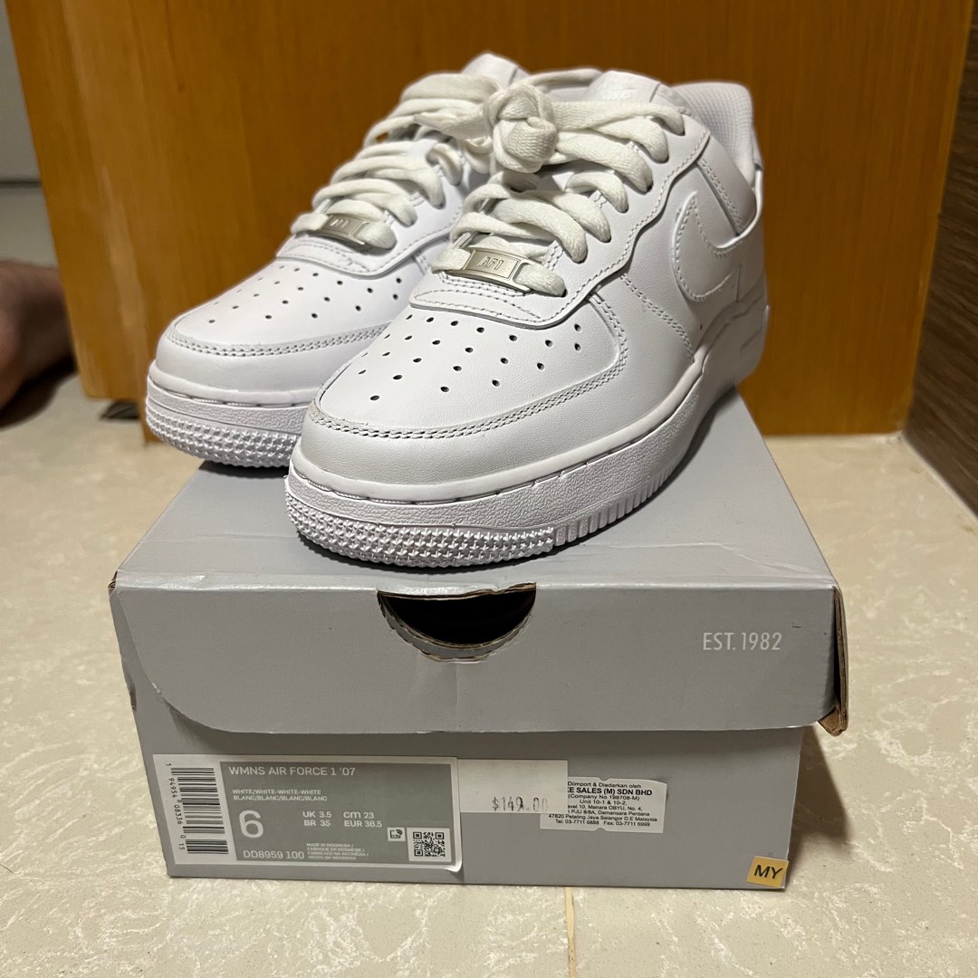 BNIB WMNS Nike Air Force 1 Triple White, Women's Fashion, Footwear ...