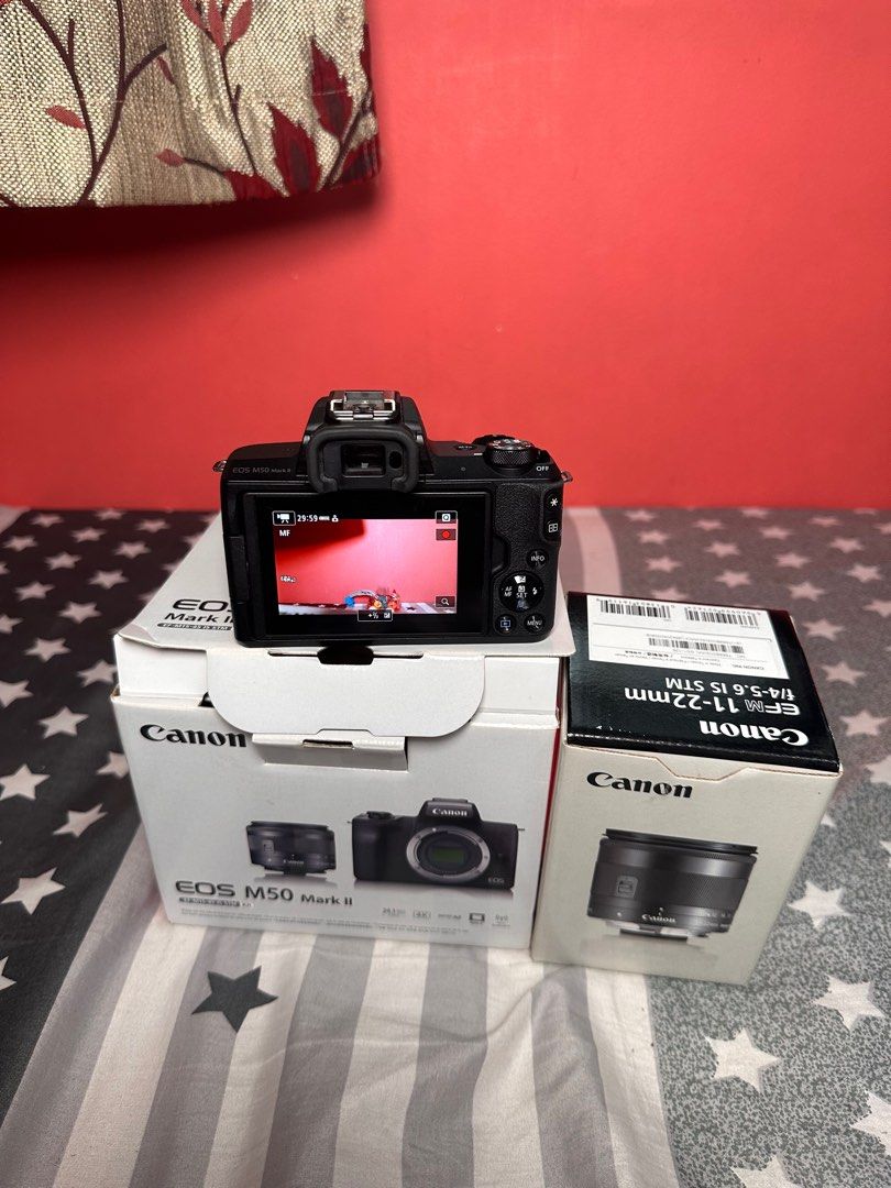 Canon M50 mark ii with 2 lenses, Photography, Cameras on Carousell