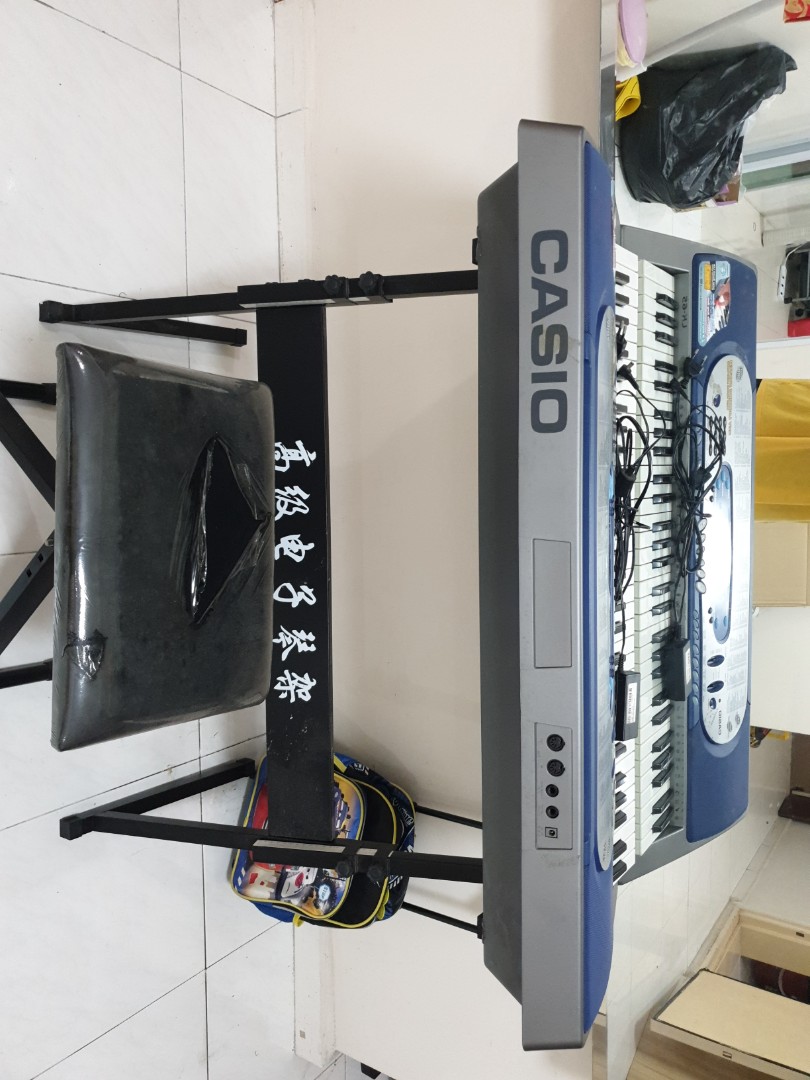 Casio keyboard with stand and seat, Hobbies & Toys, Music & Media ...