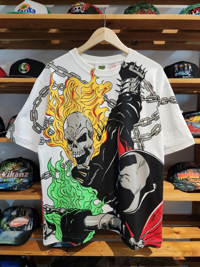 CHRONIC IMAGE GHOST RIDER VS SPAWN (BOOTLEG), Men's Fashion, Tops ...