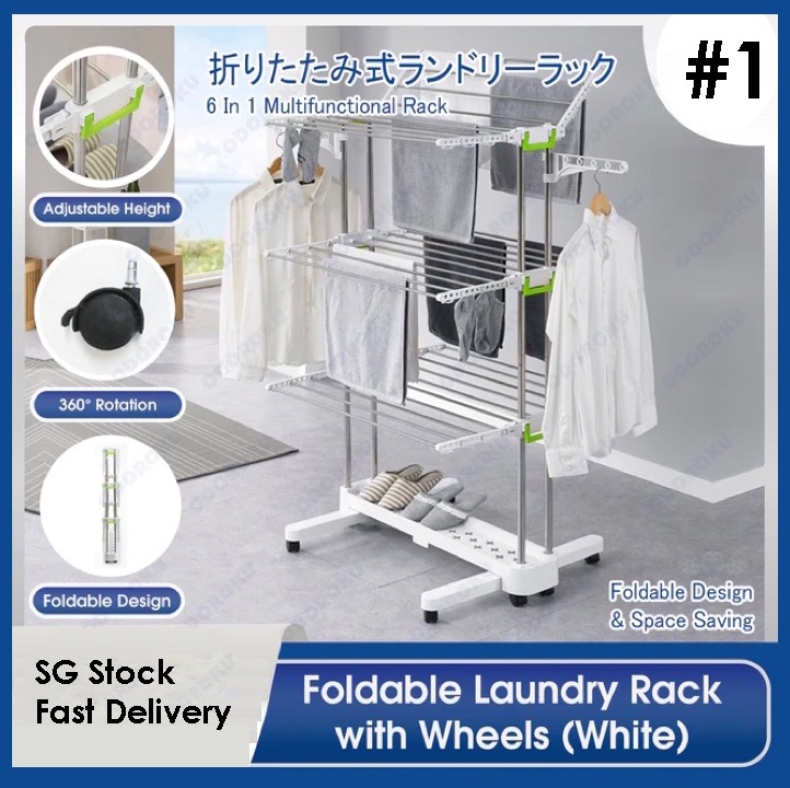 Clothes Rack Korean Multilayer clothes drying rack for laundry ...