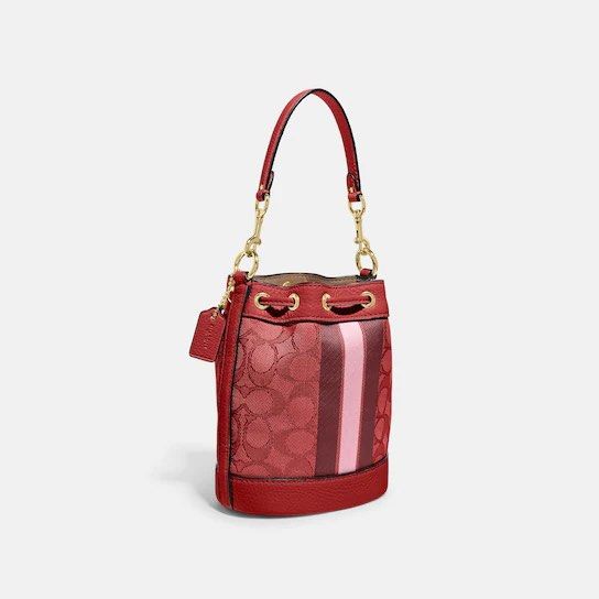 Coach Mini Dempsey Red Sling Bag, Women's Fashion, Bags & Wallets ...