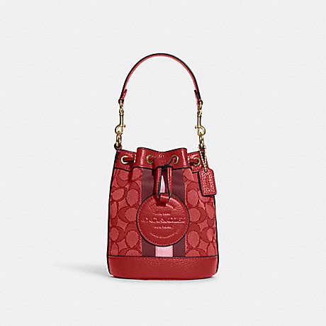 Coach Mini Dempsey Red Sling Bag, Women's Fashion, Bags & Wallets ...