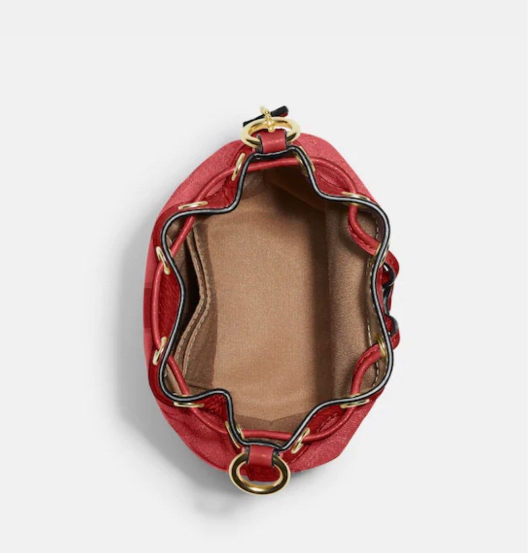 Coach Mini Dempsey Red Sling Bag, Women's Fashion, Bags & Wallets ...