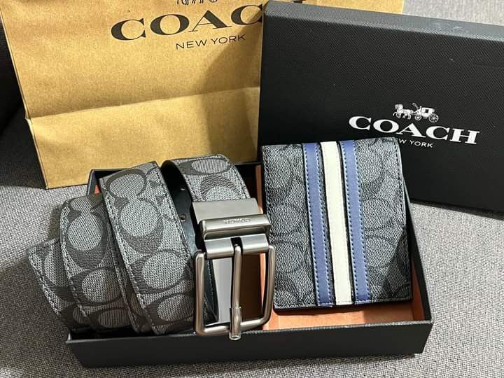 Coach Wallet and Belt Selt, Men's Fashion, Watches & Accessories ...