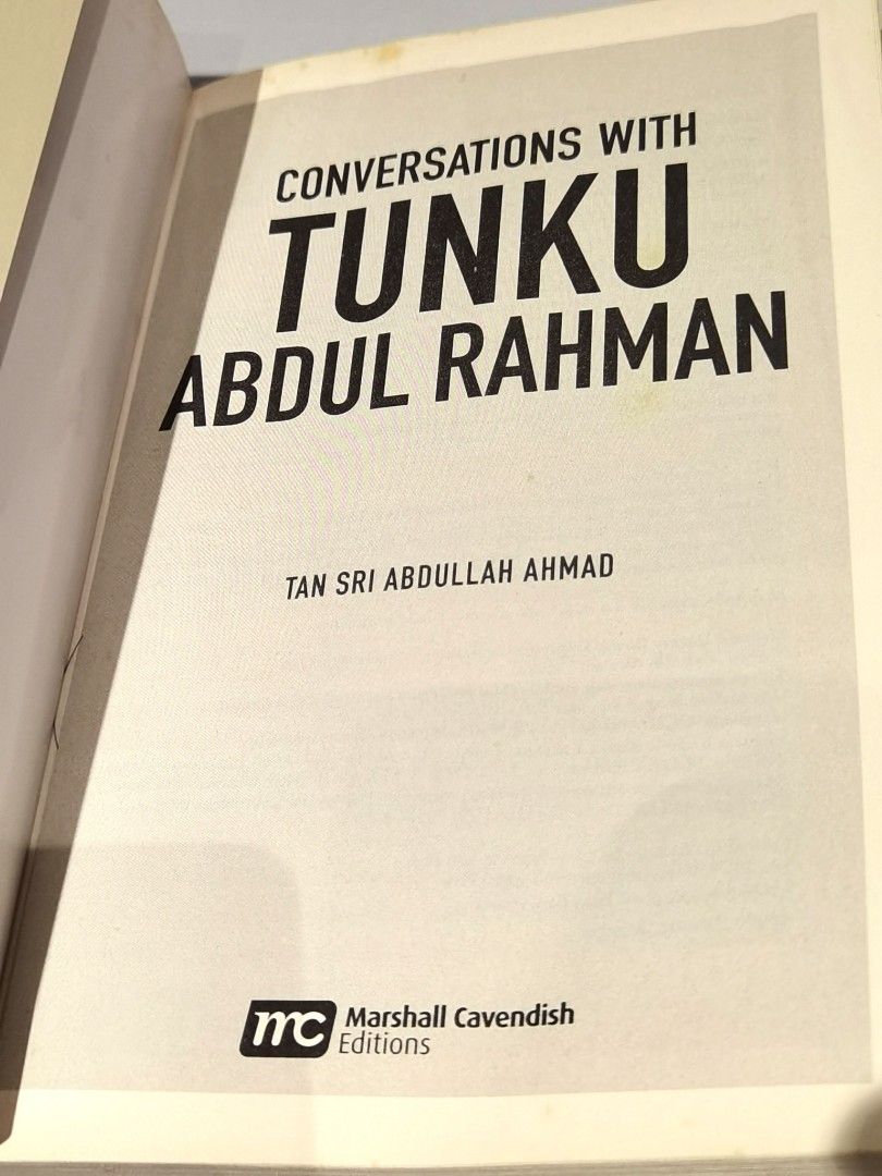 Conversation With Tunku Abdul Rahman Book By Tan Sri Adbullah Ahmad ...