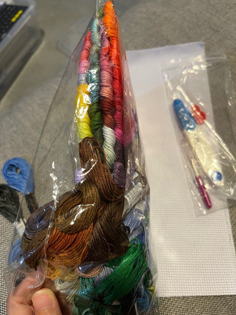 Cross stitch embroidery thread set over 50 colours, Hobbies & Toys ...