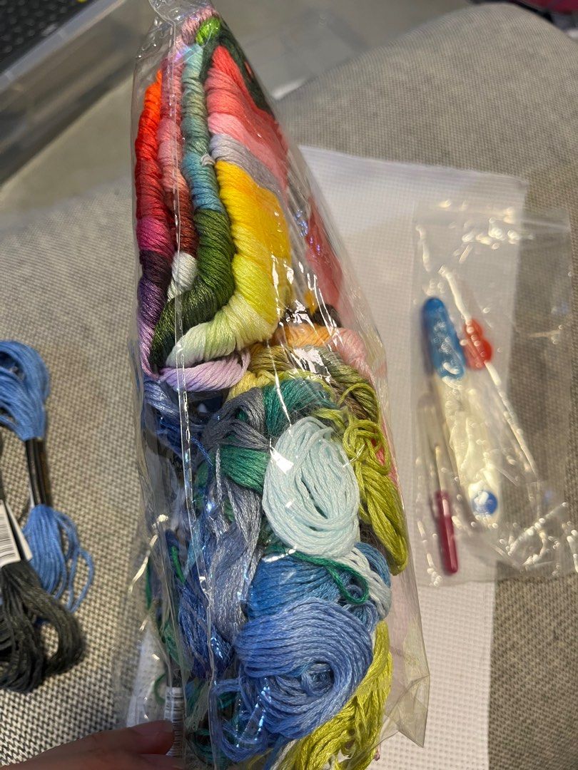 Cross stitch embroidery thread set over 50 colours, Hobbies & Toys ...