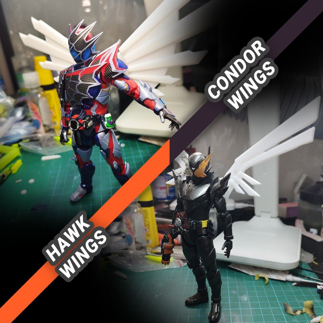 Custom Made Wings for SH Figuarts SHF Compatible with various figures ...