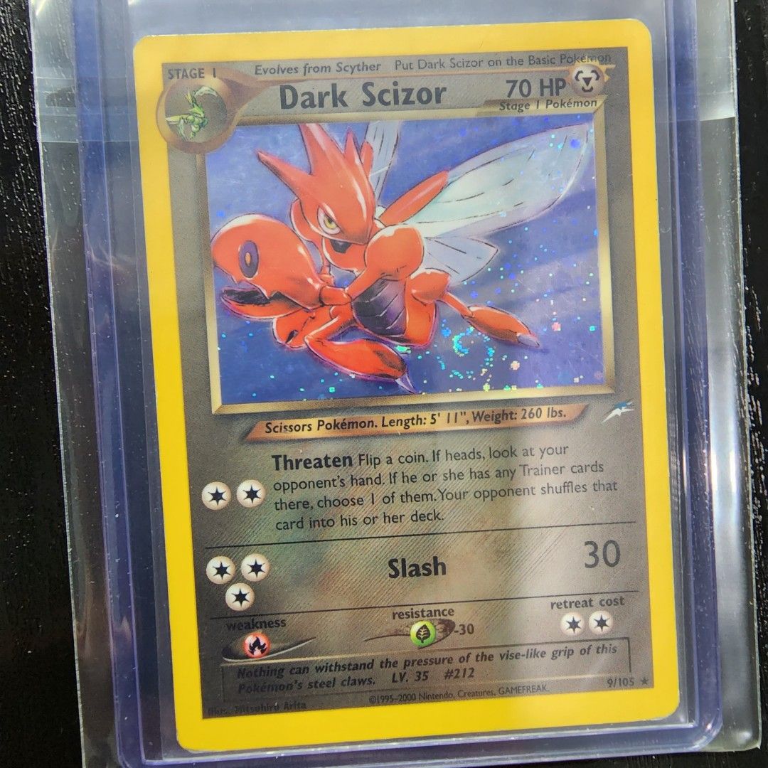Dark Scizor Neo Destiny 9/105 Holo Pokemon TCG Card, Hobbies & Toys ...