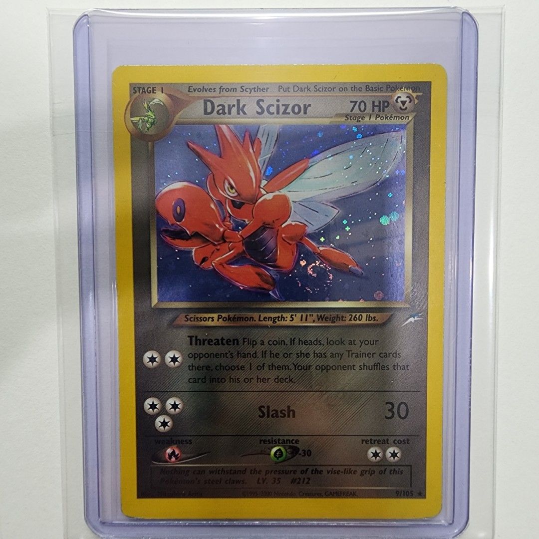Dark Scizor Neo Destiny 9/105 Holo Pokemon TCG Card, Hobbies & Toys ...