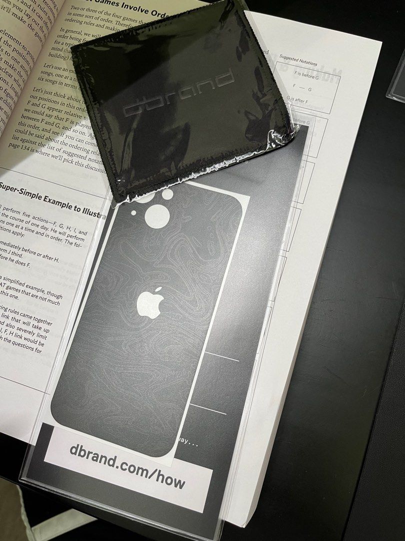 Dbrand Damascus Triple Black iPhone 13 Skin (cloth included), Mobile ...