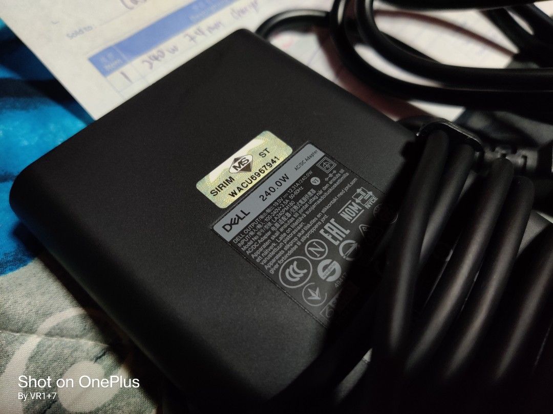 Dell Alienware M15 R7 240W Charger, Computers & Tech, Parts ...