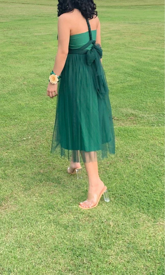 Entourage Emerald Green Gown, Women's Fashion, Dresses & Sets, Evening ...