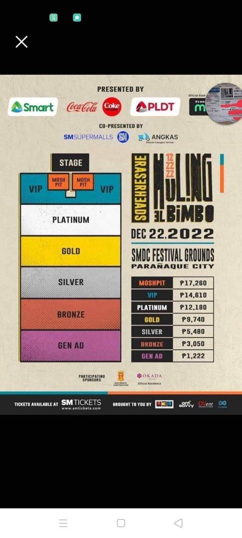 eraserheads huling el bimbo concert standing mosh pit 1 tix, Tickets & Vouchers, Event Tickets ...