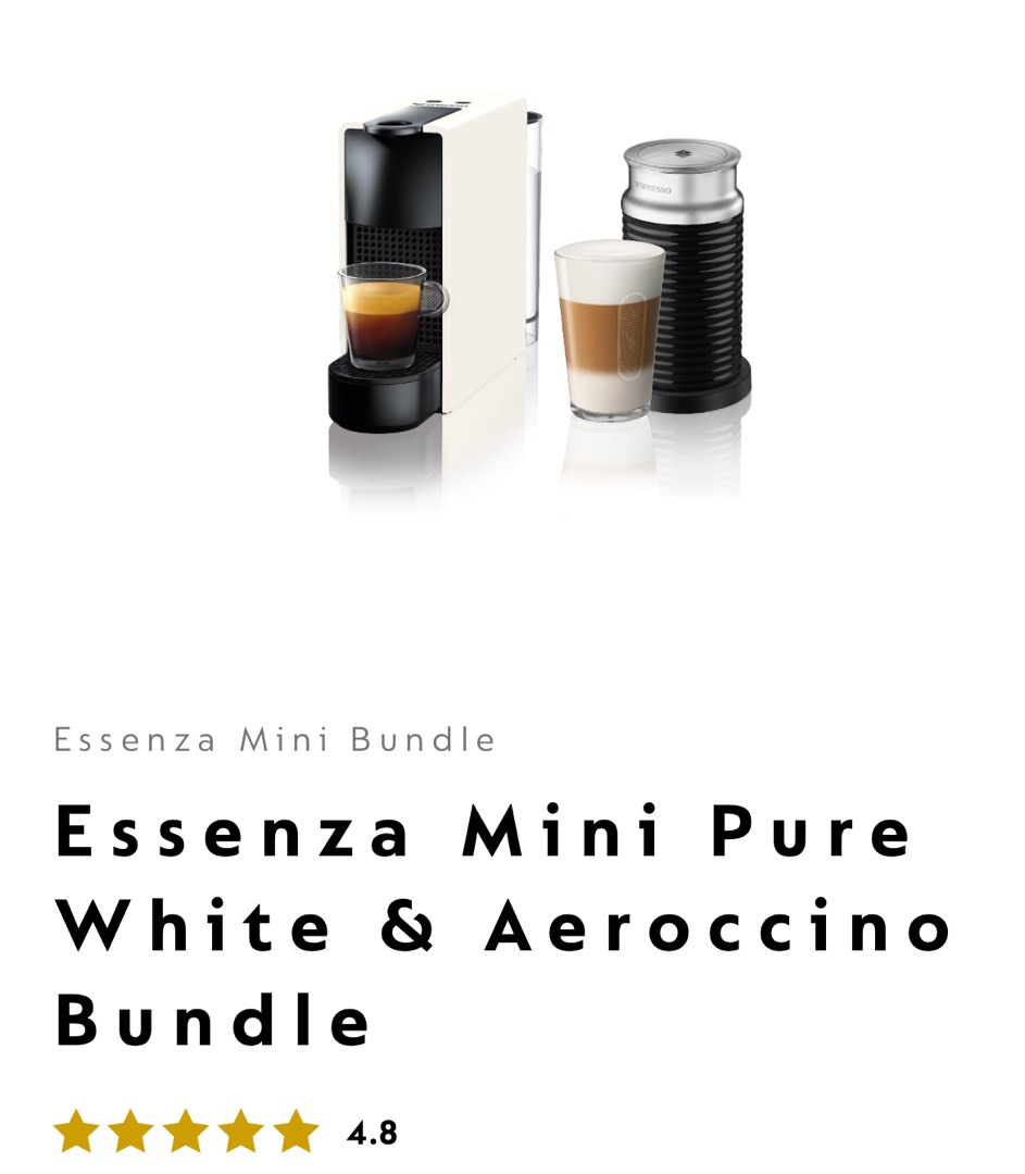 Essenza Mini & Aeroccino Bundle, TV & Home Appliances, Kitchen ...