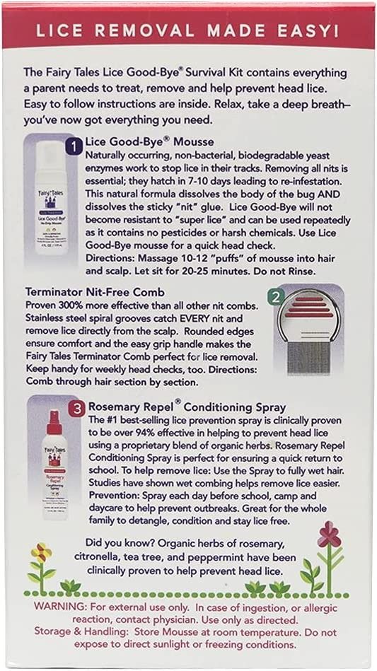 Fairy Tales Lice Good-Bye Survival Kit for Lice Treatment, Beauty ...