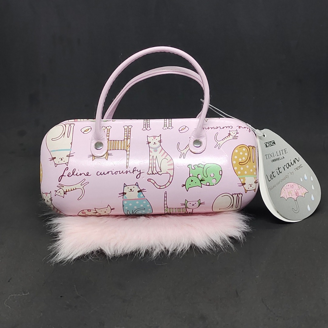 Feline Curiosity Cats Design Small Case Bag with Handle, Women's ...