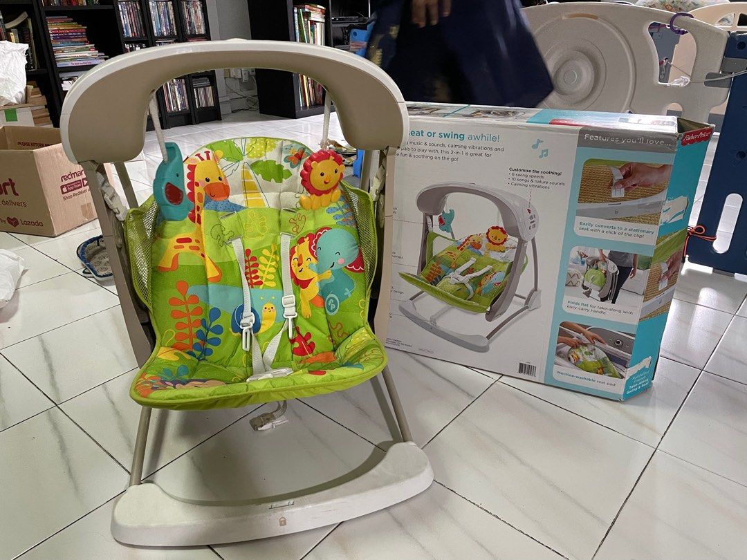 Fischer Price Rainforest rocking musical chair, Babies & Kids, Baby ...