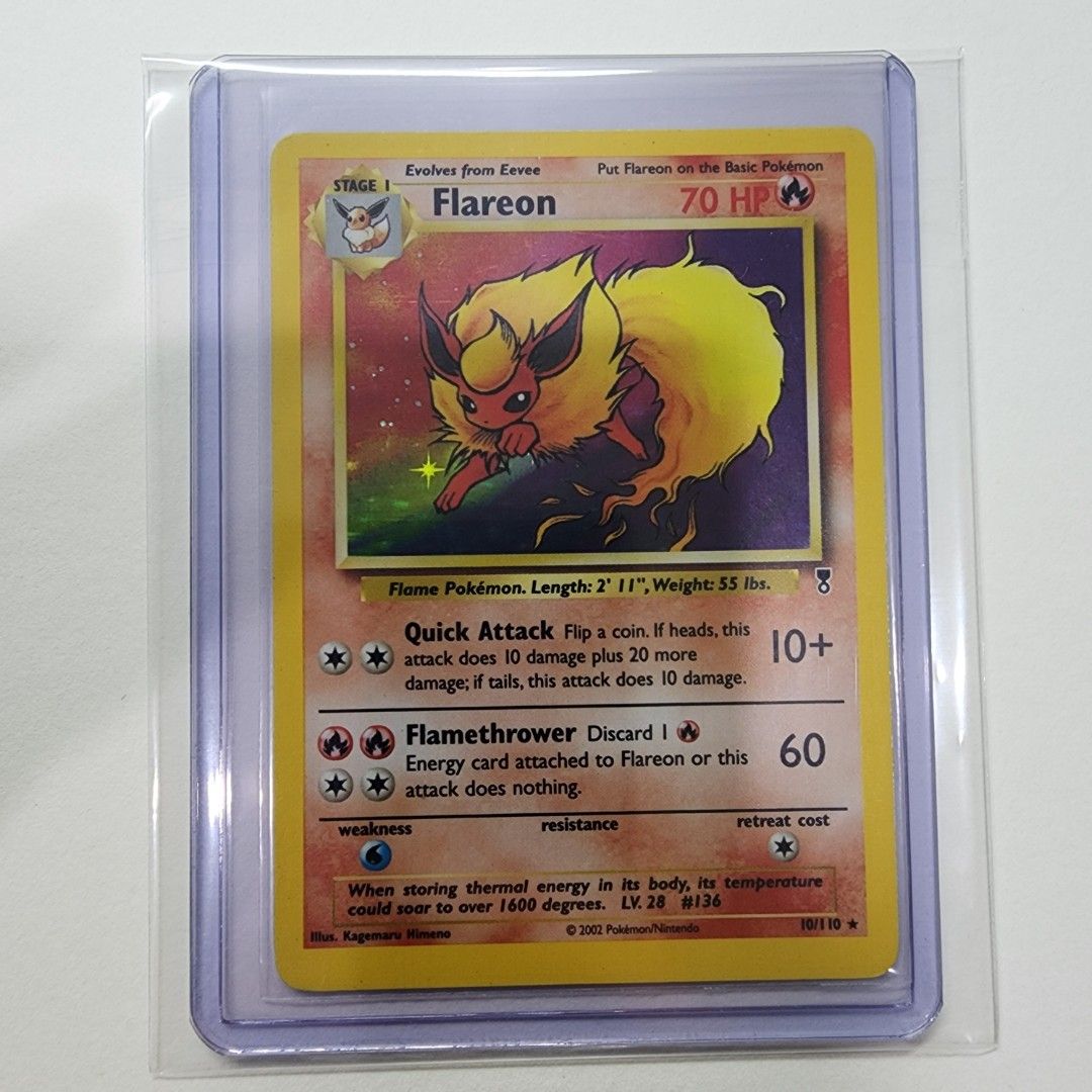 Flareon Legendary Collection 10/110 Holo Rare Pokemon TCG Card, Hobbies ...