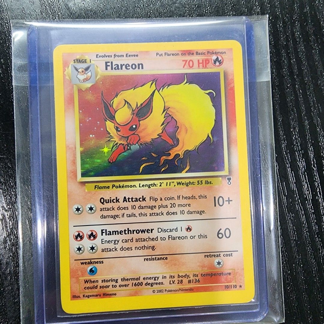Flareon Legendary Collection 10/110 Holo Rare Pokemon TCG Card, Hobbies ...