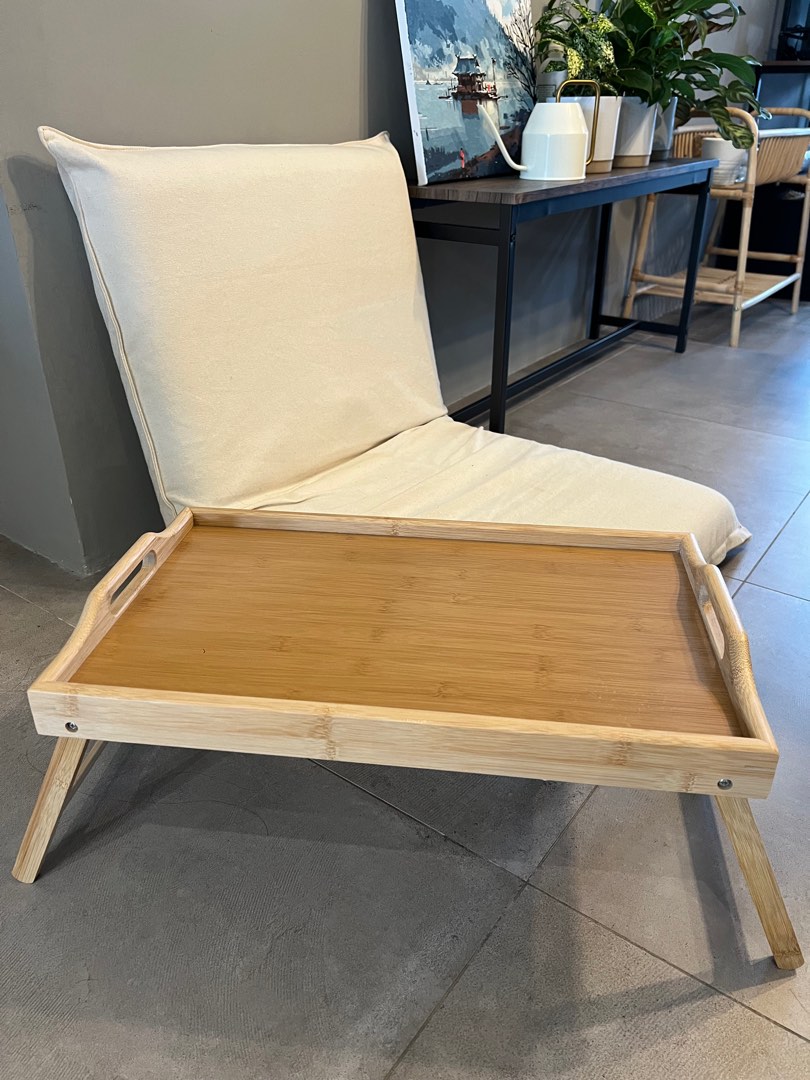 [Free Shipping] Foldable wooden floor/bed table, Furniture & Home ...