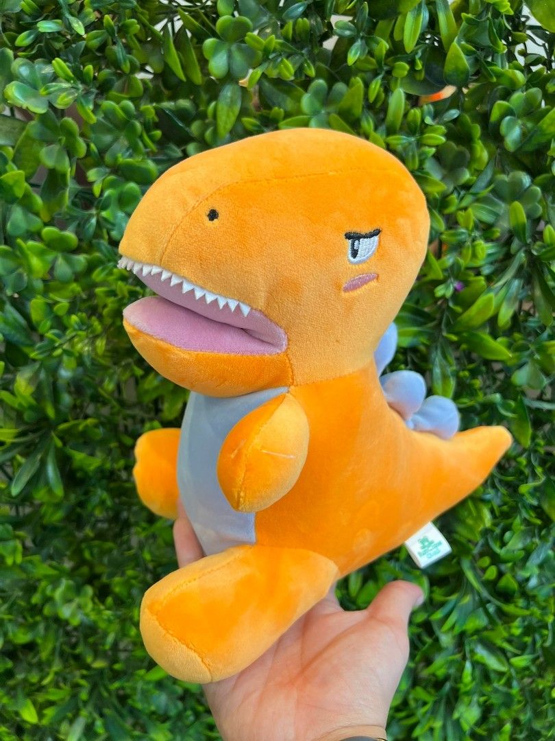 Fun claw dino DINOSAUR orange T-Rex Tyrannosaurus soft toy plush ...