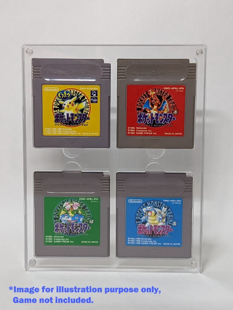Gameboy, Gameboy Advance, NDS & 3DS game cartridge acrylic display case ...