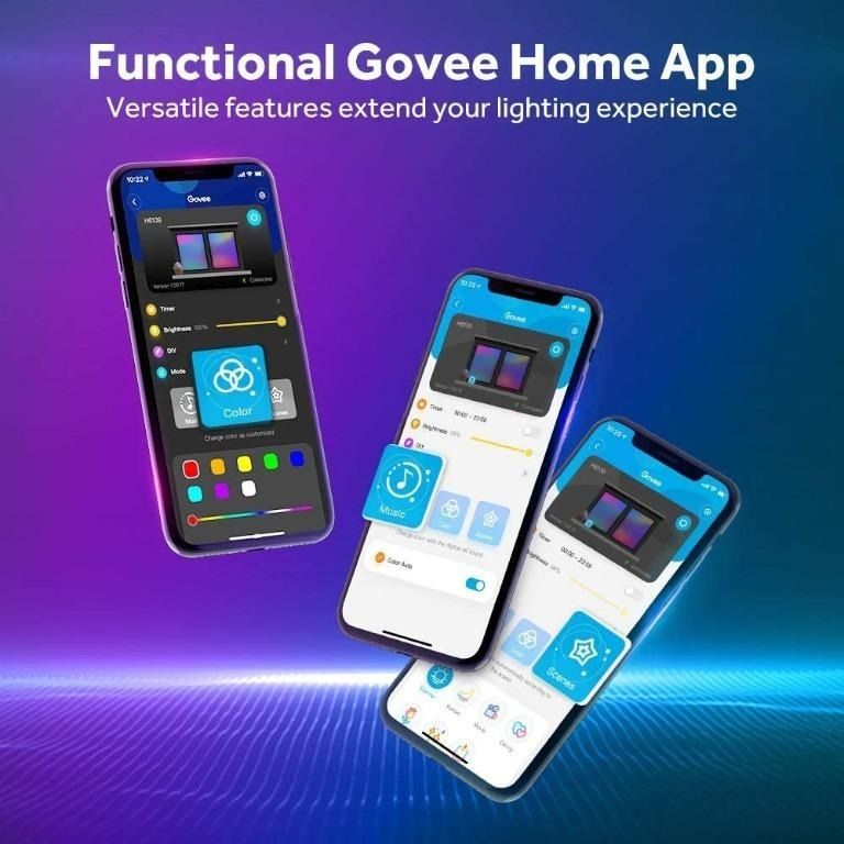 Govee LED Strip Lights, 5m Bluetooth Music Sync RGB Lighting Strip with ...