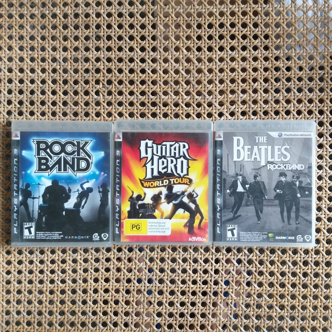 Guitar Hero Rock Band Rock Band The Beatles Ps3 Game Bundle Video Gaming Video Games