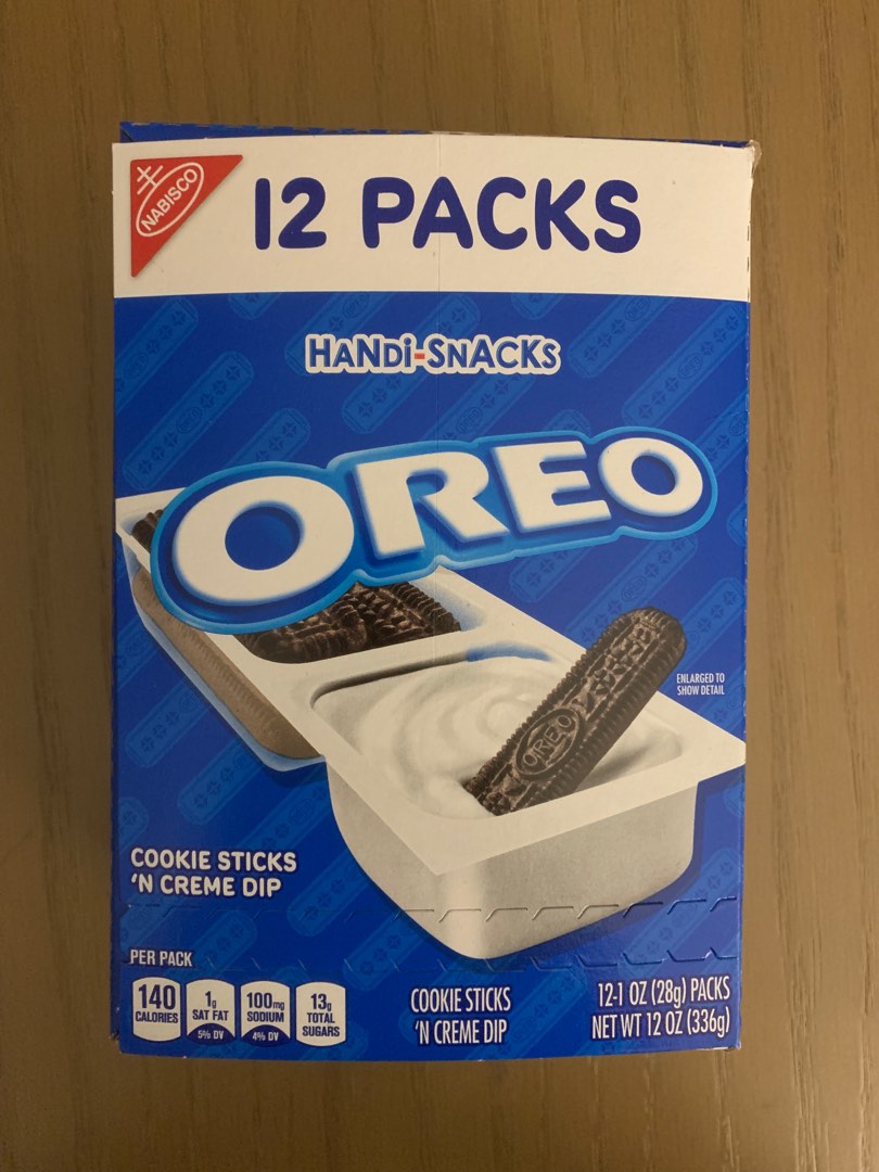 Handi-Snack OREO Cookie Sticks and Creme Dip, Food & Drinks, Packaged ...