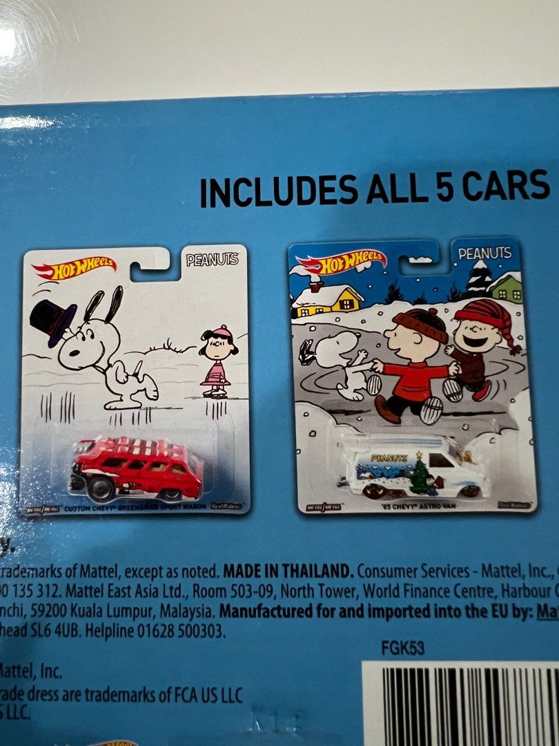 Hotwheels Peanuts 5-Car Premium Set, Hobbies & Toys, Toys & Games on ...