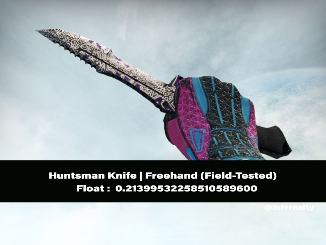 Huntsman Knife Freehand FT CSGO SKINS KNIVES, Video Gaming, Gaming ...