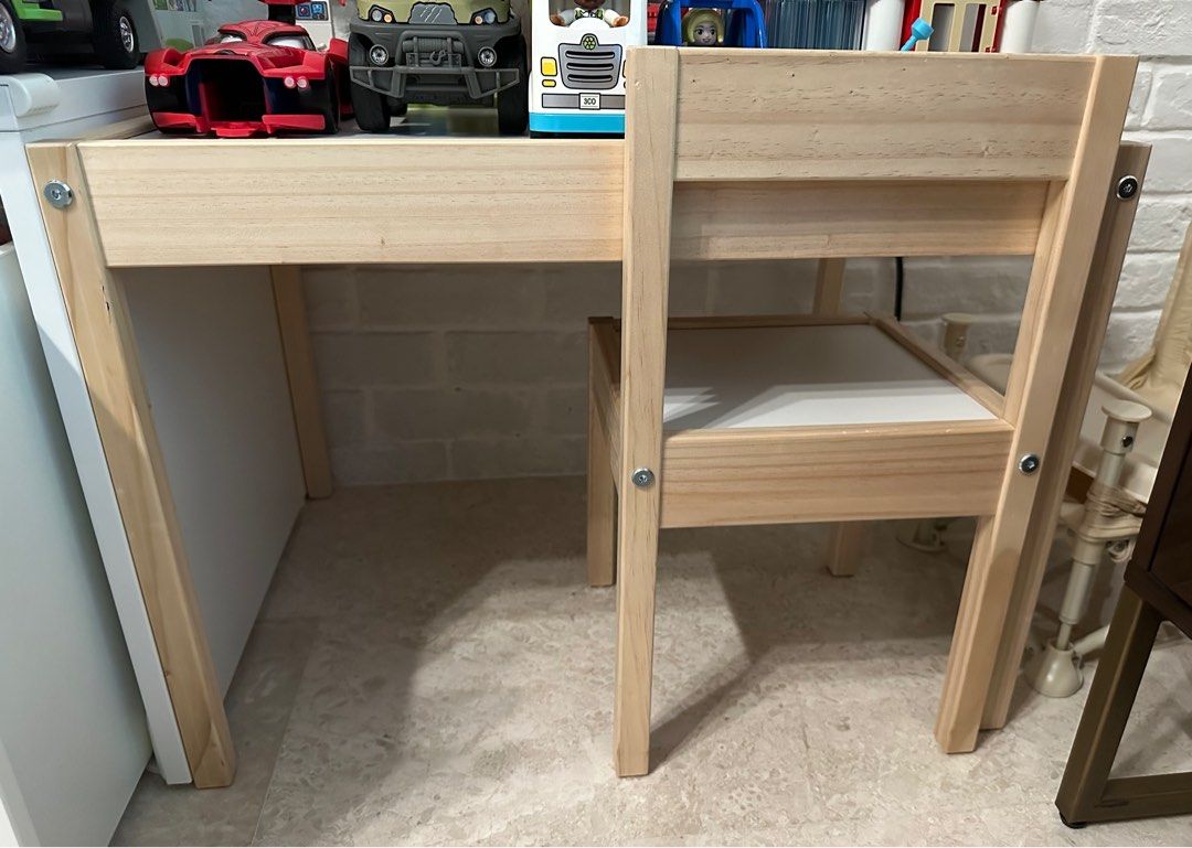 Ikea Latt table with 2 chairs, Babies & Kids, Baby Nursery & Kids ...