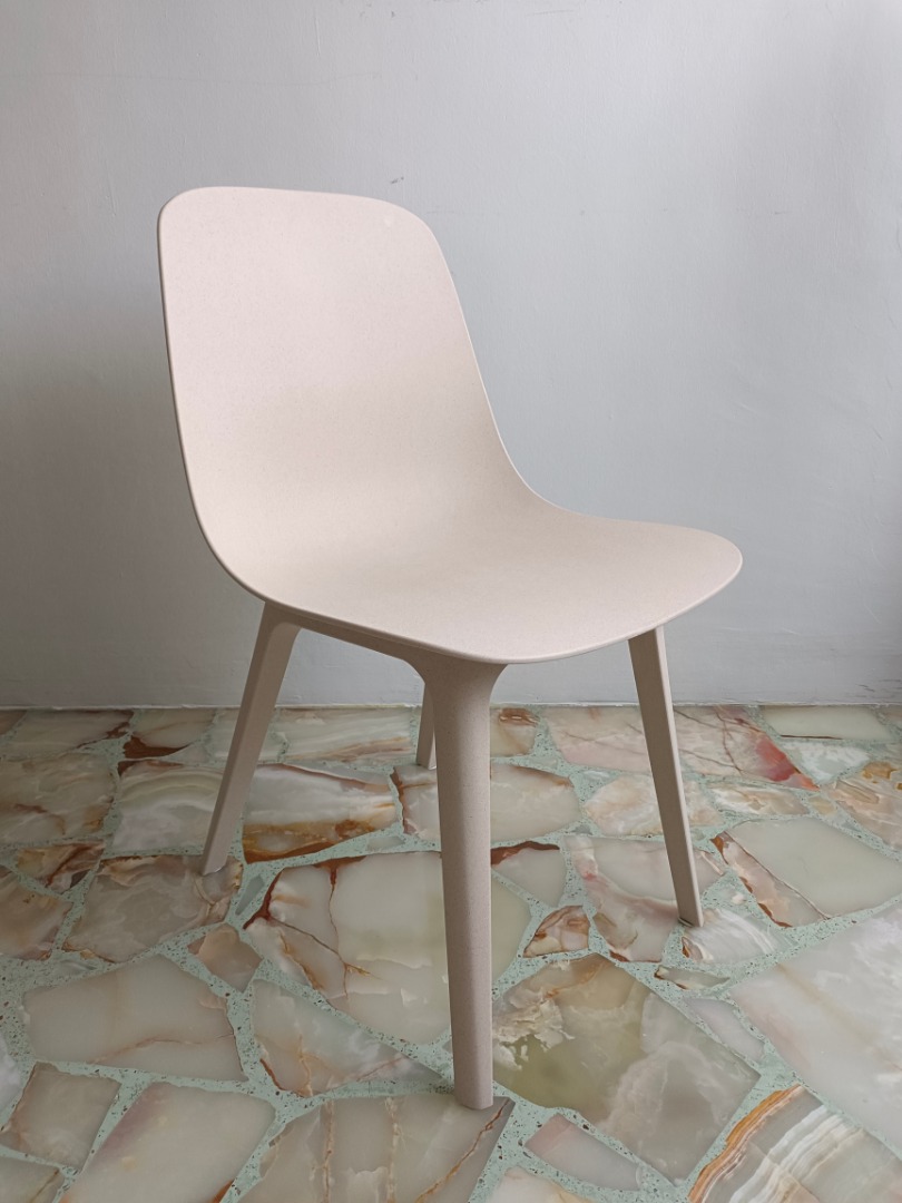 IKEA ODGER Chair White/Beige (1 Piece Only), Furniture & Home Living ...
