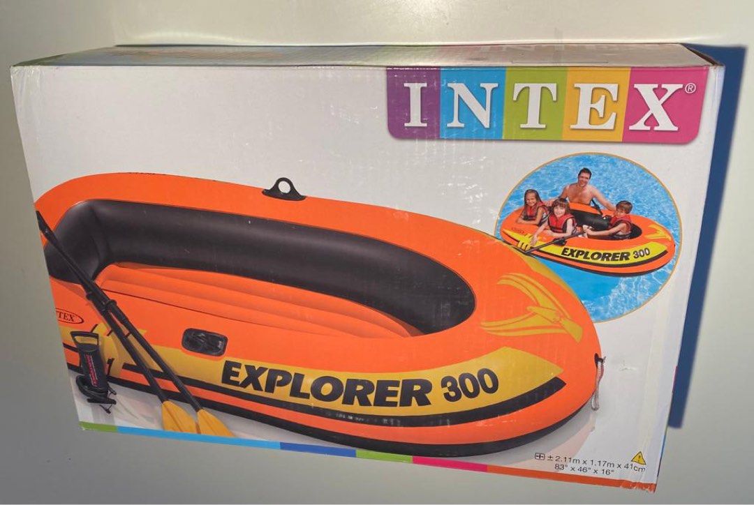 Intex Explorer Inflatable Boat 300, Hobbies & Toys, Toys & Games on ...