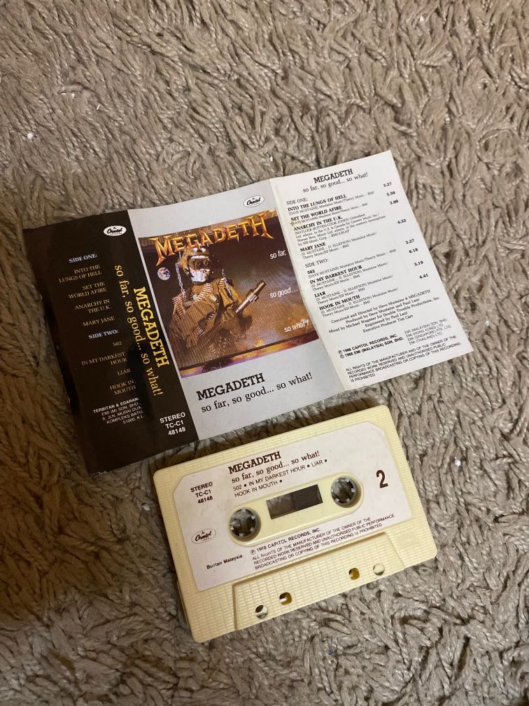 Kaset megadeth so far.., Hobbies & Toys, Music & Media, CDs & DVDs on ...