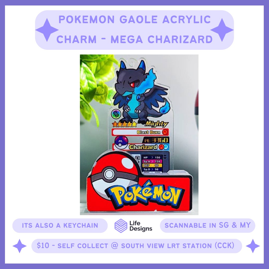 [LD] Pokemon Gaole Acrylic Charm Keychain - Mega Charizard Part 1, 4 ...