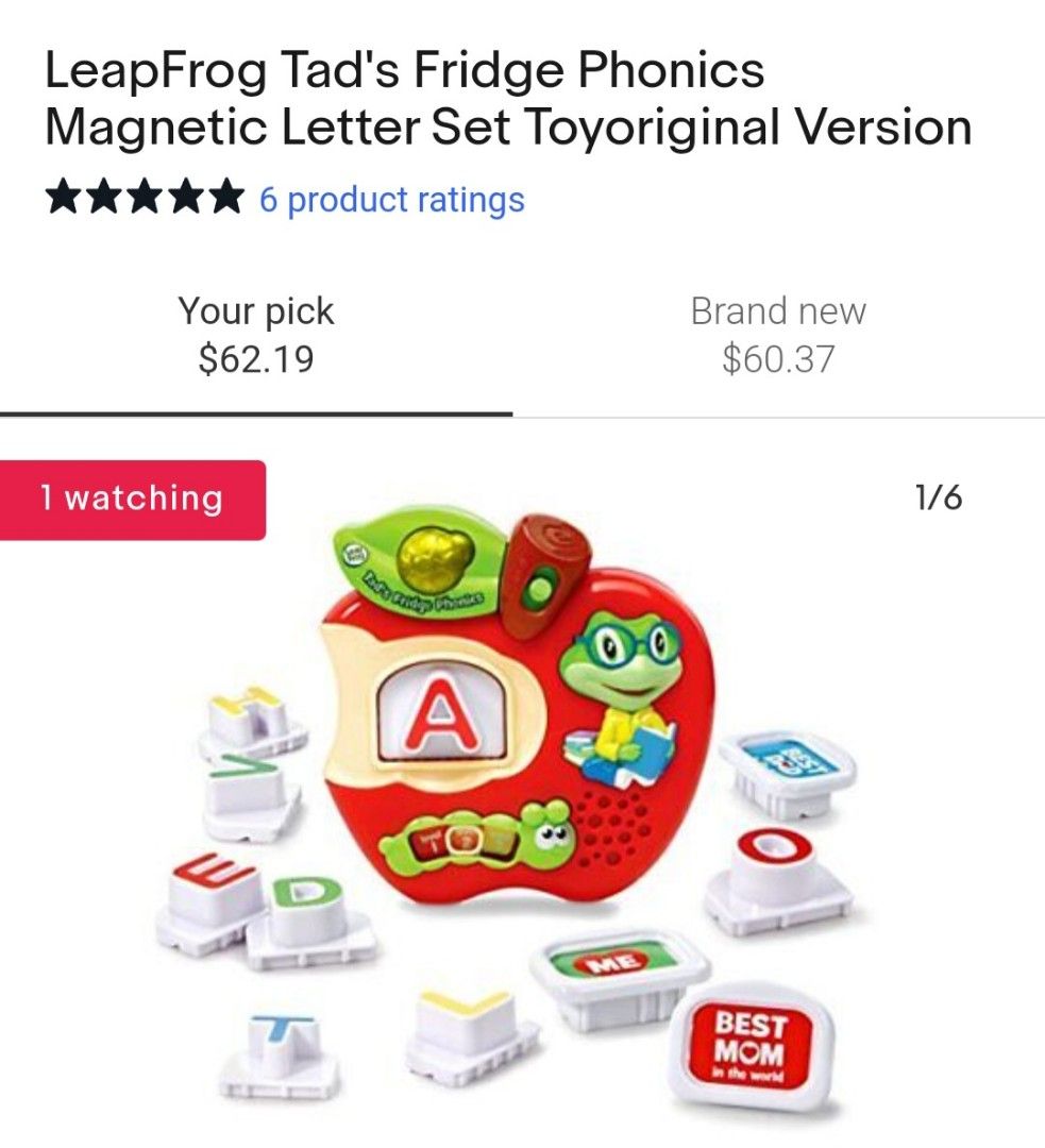 LeapFrog Ted's Fridge Phonics, Hobbies & Toys, Toys & Games on Carousell
