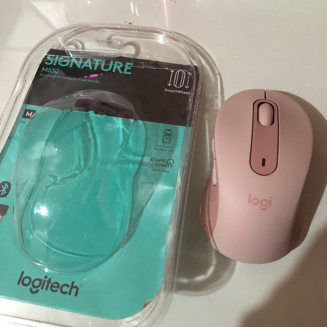 Logitech M650 Pink Mouse, Computers & Tech, Parts & Accessories, Mouse ...